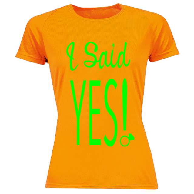 I Said Yes Flex Neon Groen zelf textiel bedrukken.