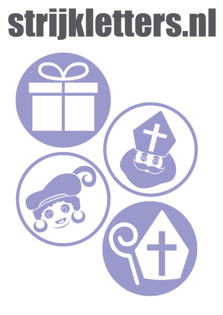 Vel Strijkletters Sinterklaas Rondjes Metallics Paars Metallic zelf ...